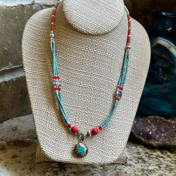 Hand Crafted | Jewelry | Nepal Beaded Inlay Necklace | Poshmark